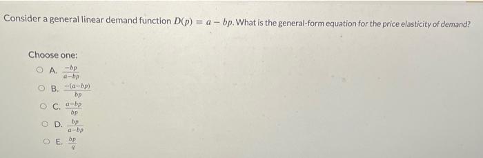 Solved Linear demand functions, while simple, are easy to | Chegg.com