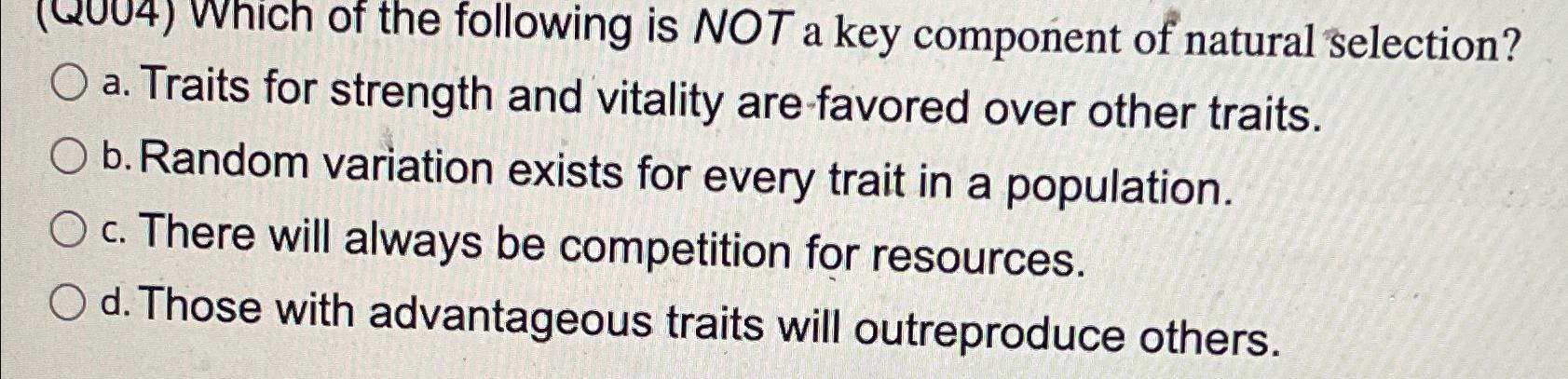 Solved (QU04) ﻿Which of the following is NOT a key component | Chegg.com