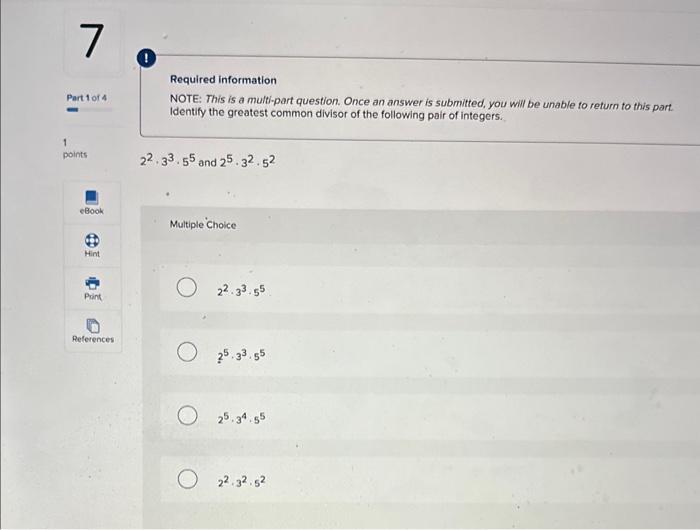 Solved Required information NOTE: This is a multi-part | Chegg.com