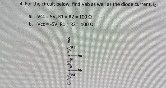 Solved 4. For the circuit below, find Vab as well as the | Chegg.com