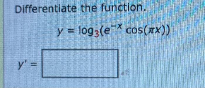 Solved Use logarithmic differentiation to find the | Chegg.com
