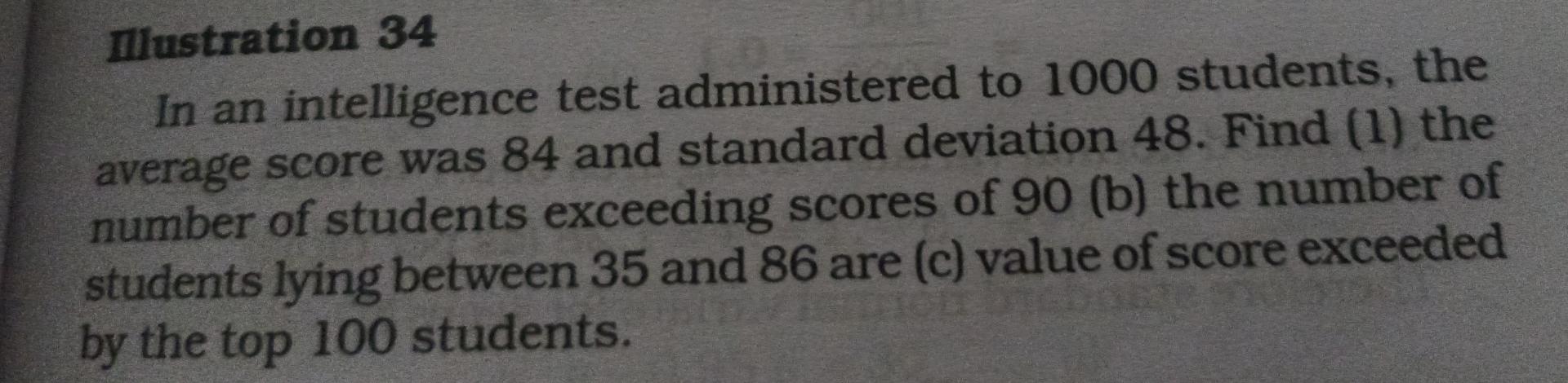 Solved Illustration 34 In an intelligence test administered | Chegg.com