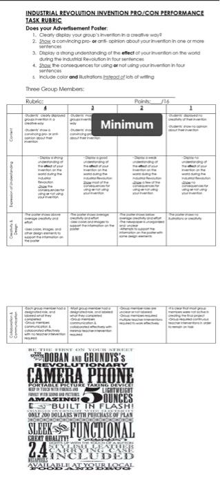 Task 3: Industrial Revolution Pros and Cons → Examine | Chegg.com