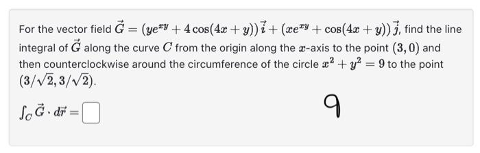 Solved For the vector field | Chegg.com