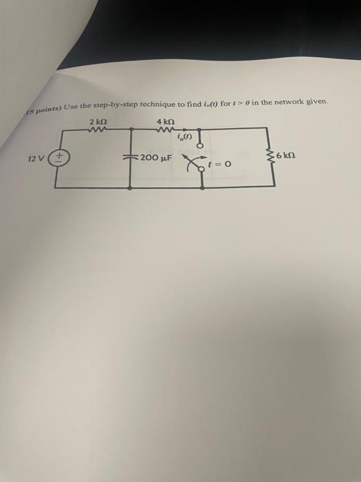 Solved noints) Use the step-by-step technique to find i0(t) | Chegg.com