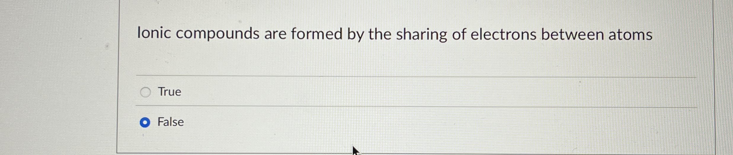 Solved lonic compounds are formed by the sharing of | Chegg.com