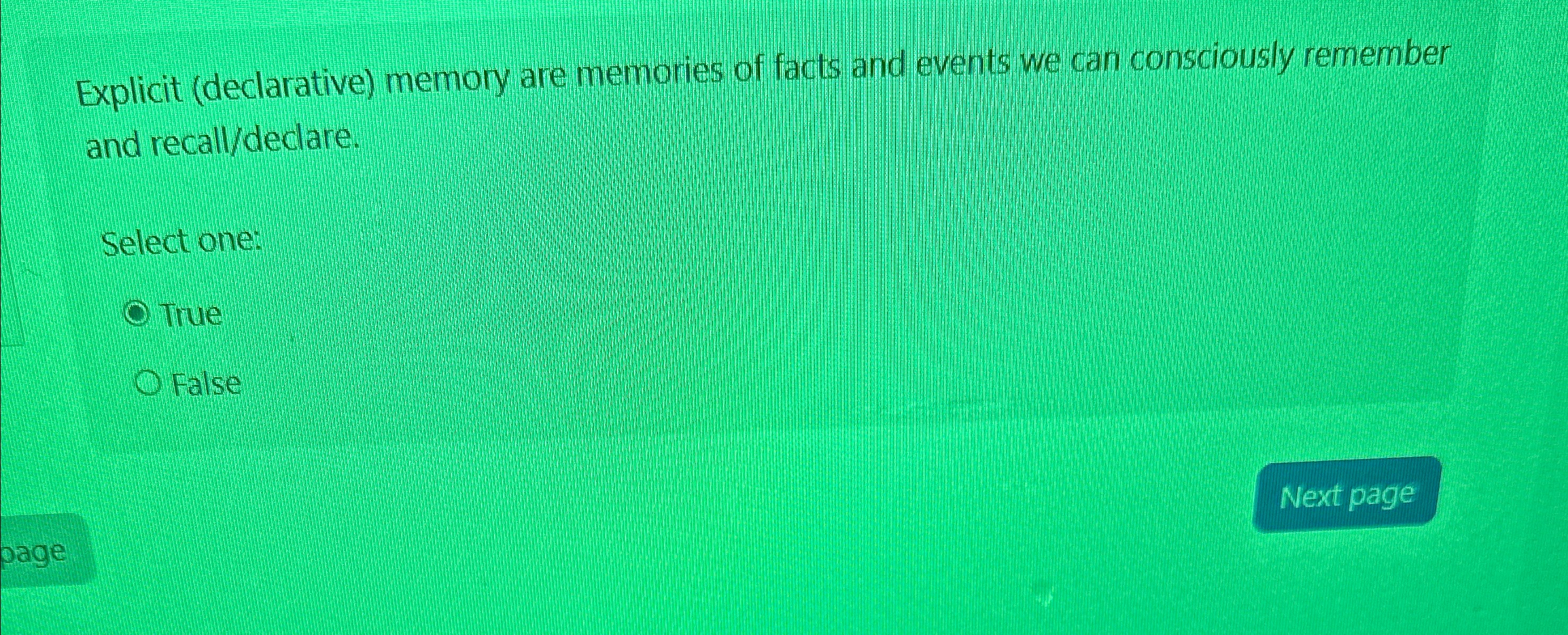 Solved Explicit (declarative) ﻿memory are memories of facts | Chegg.com