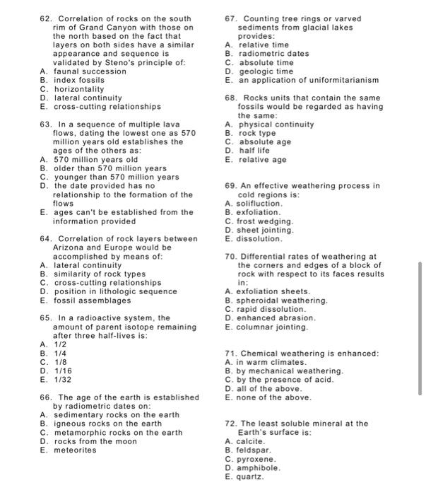 Solved MULTIPLE CHOICE: (1 pt each) 44. In metamorphism, the | Chegg.com