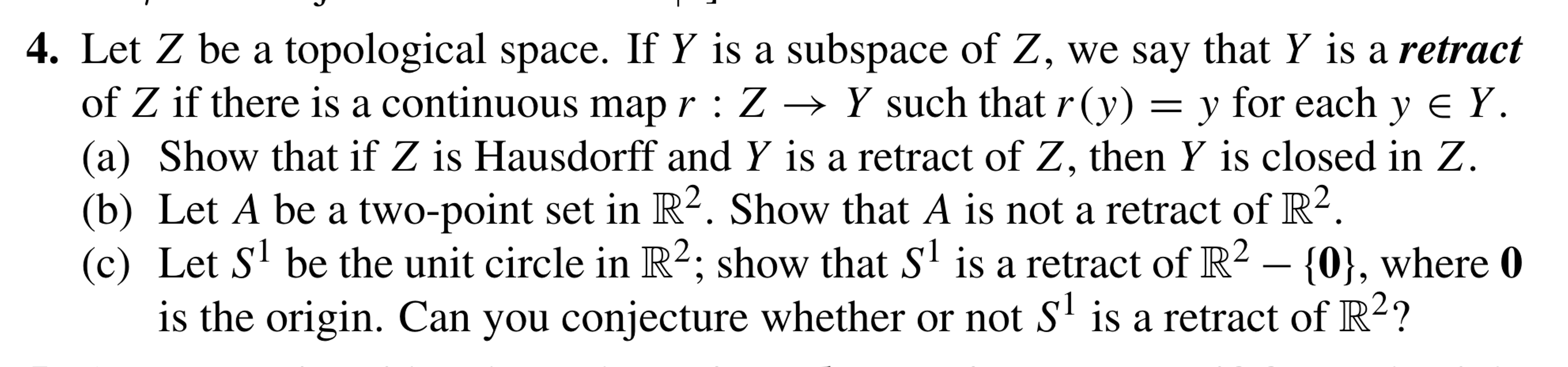 Solved Let Z ﻿be a topological space. If Y ﻿is a subspace of | Chegg.com