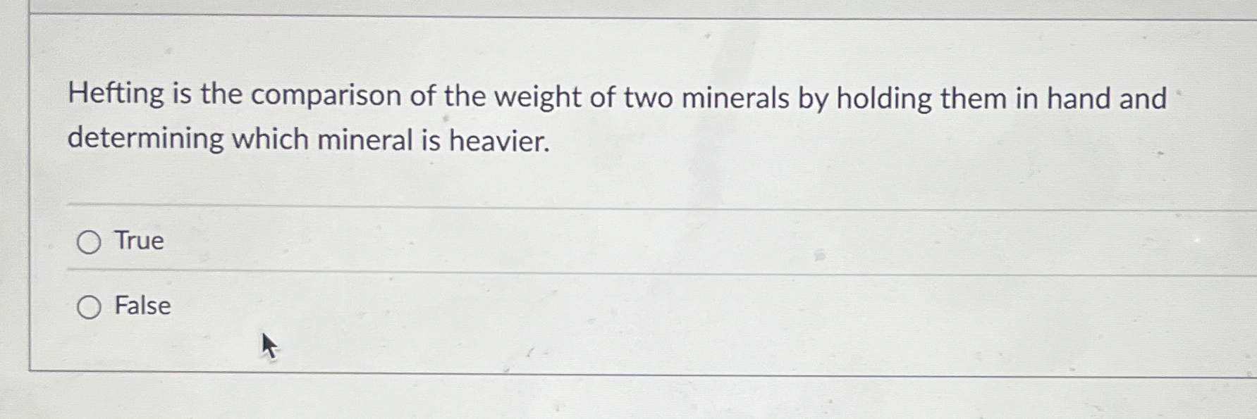 Solved Hefting is the comparison of the weight of two | Chegg.com