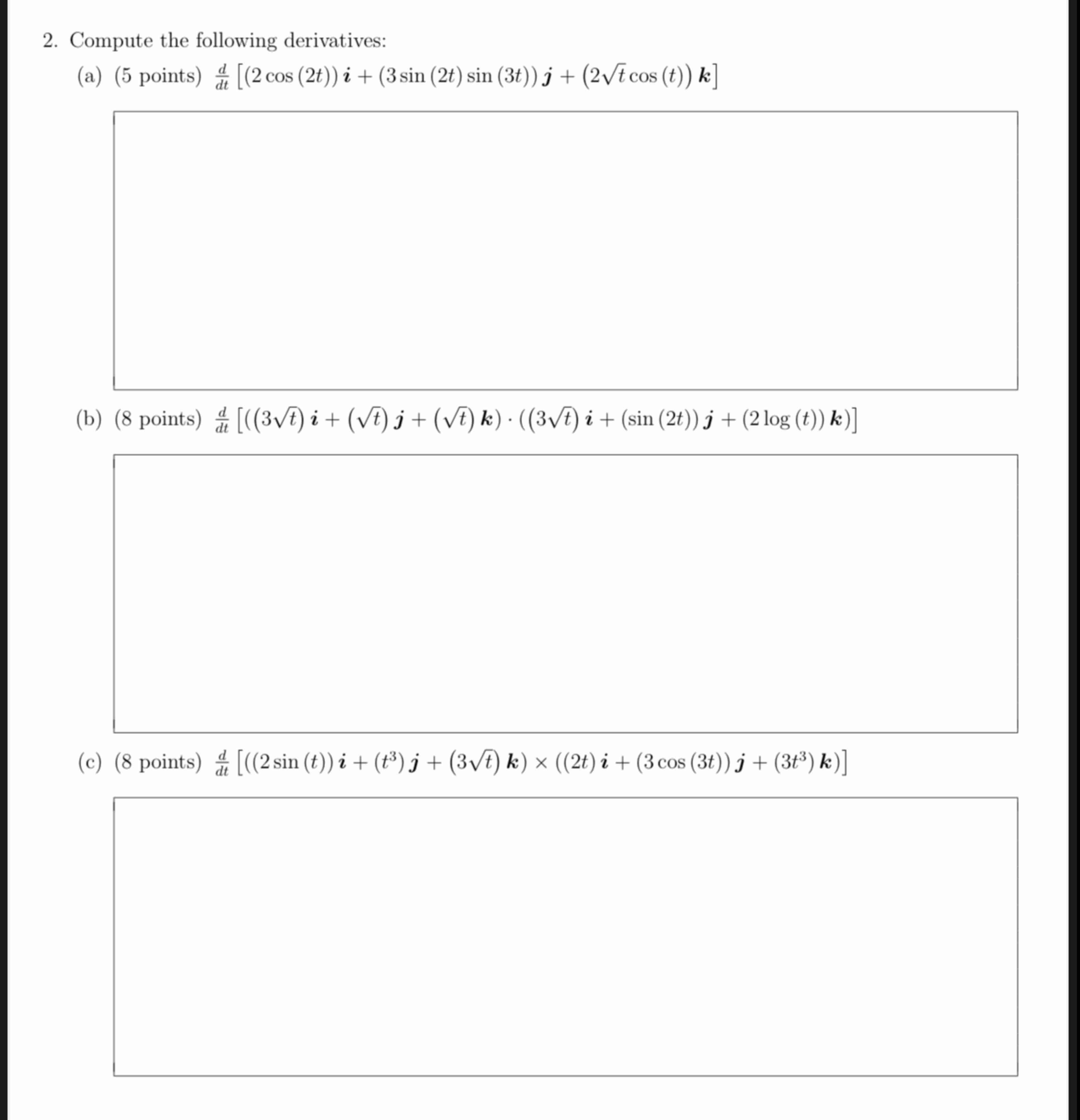 Solved Compute the following derivatives:(a) (5 | Chegg.com