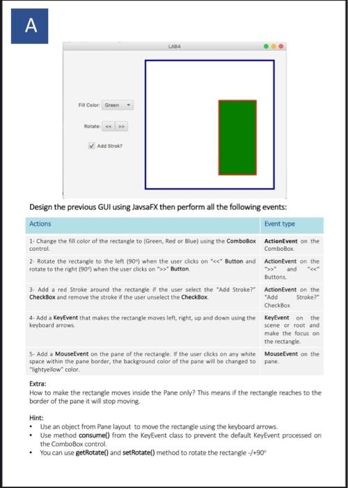 Solved Design the previous GUl using JavsaFX then perform | Chegg.com