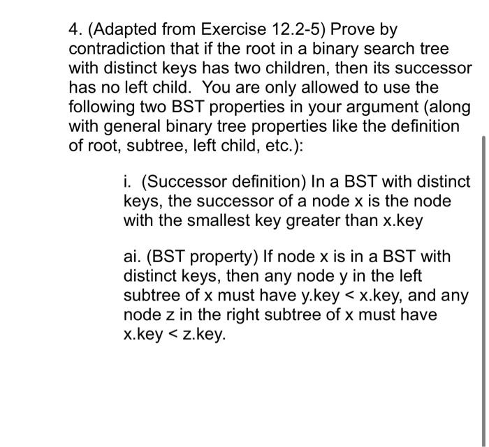 Solved 3. (Adapted from Exercise 12-1.5) We can sort a given | Chegg.com
