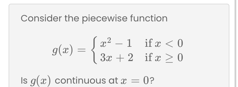Solved Consider the piecewise | Chegg.com
