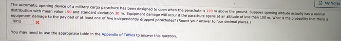 Solved The automatic opening device of a military cargo | Chegg.com