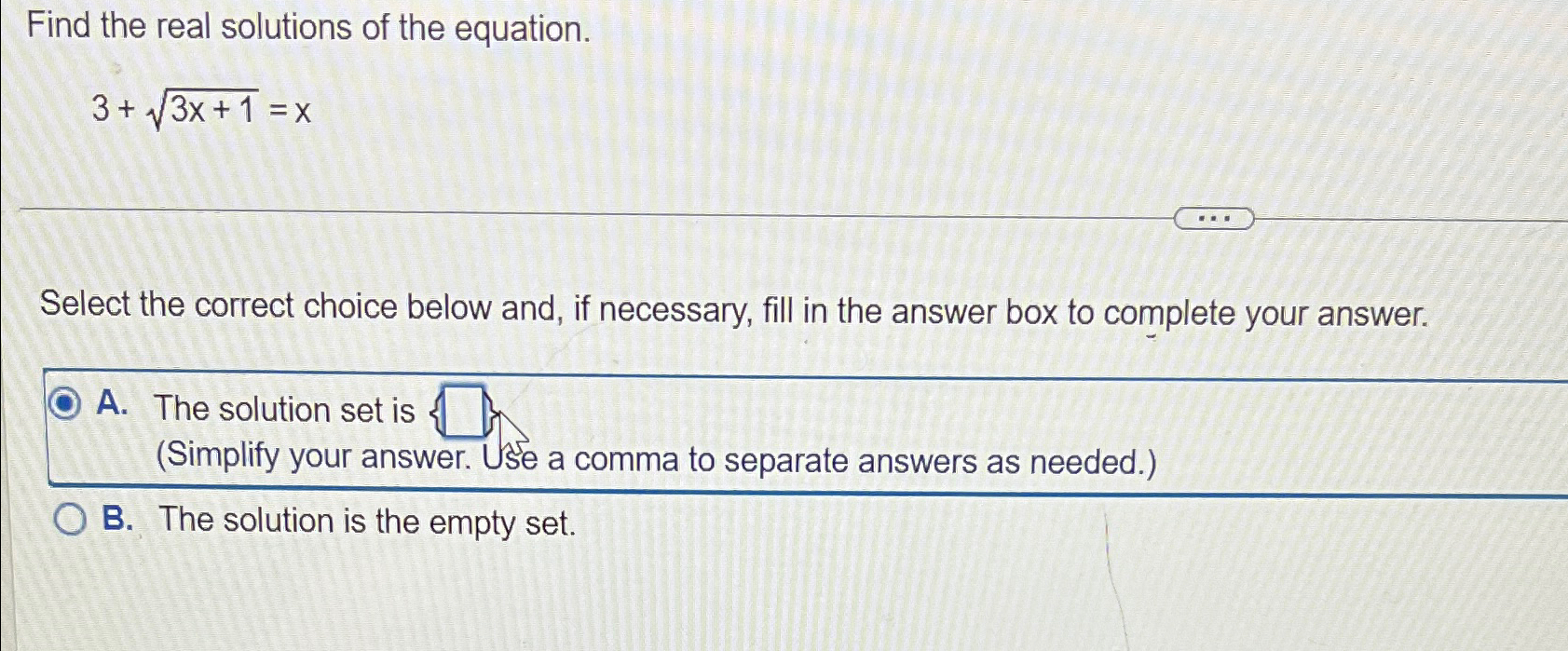 Solved Find the real solutions of the | Chegg.com