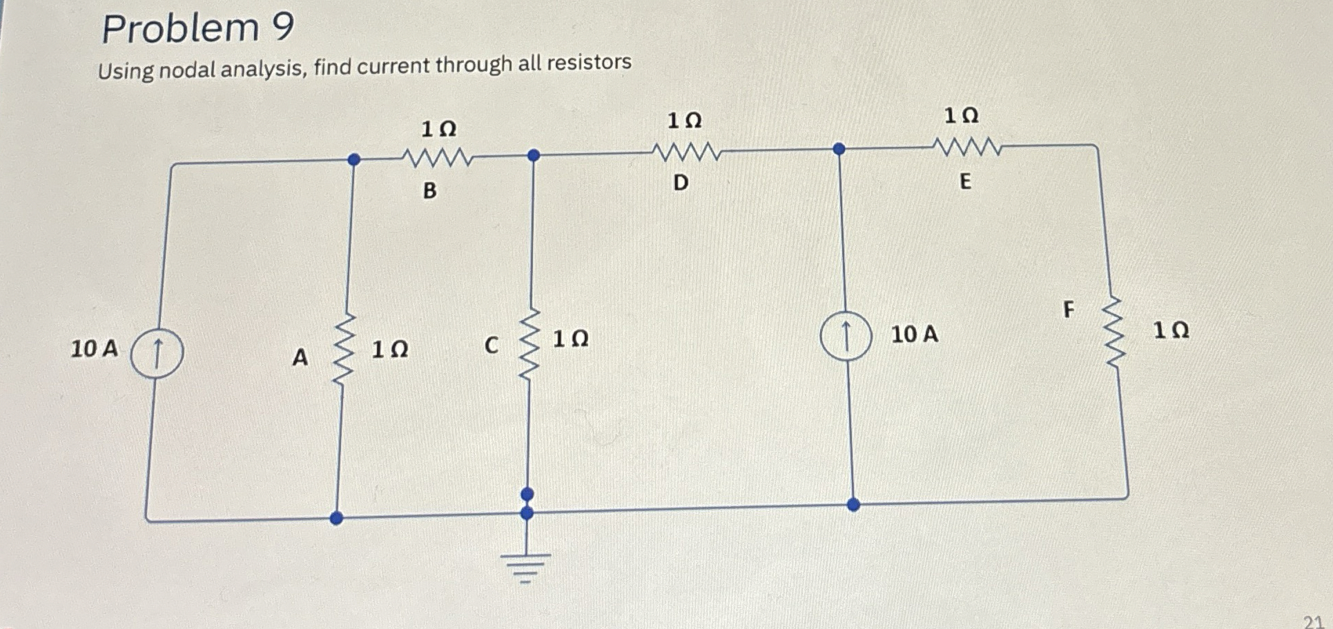 Solved Problem 9Using nodal analysis, find current through | Chegg.com