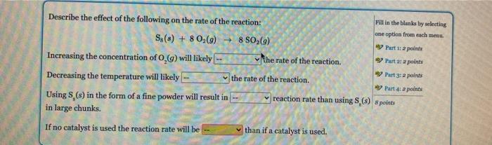 Solved options for 1&2 are increase, decrease, or not | Chegg.com