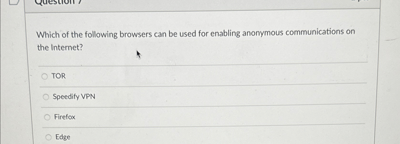 Solved Which of the following browsers can be used for | Chegg.com