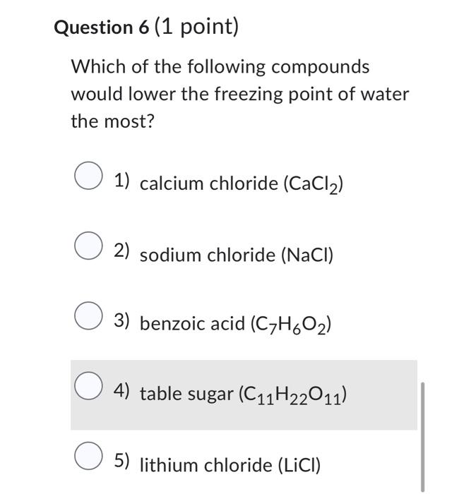 Solved What is the freezing point depression ( ΔT ) for | Chegg.com