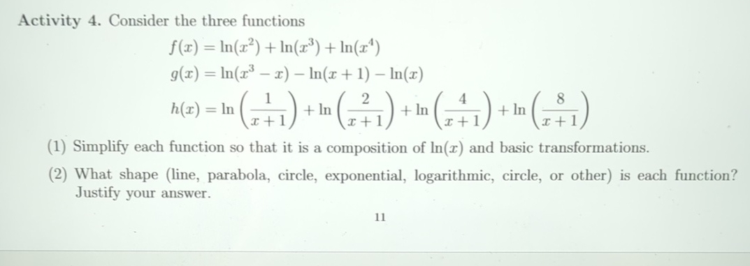Solved Activity 4. ﻿Consider the three | Chegg.com