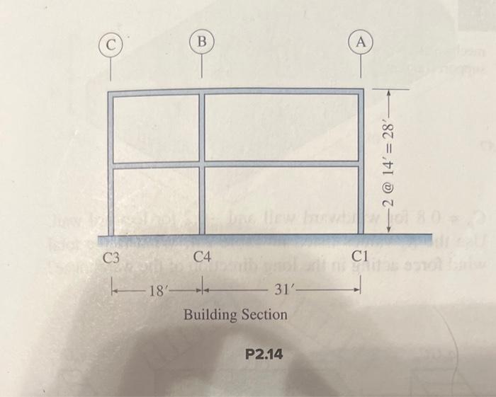 Solved P2.14. The building section associated with the floor | Chegg.com