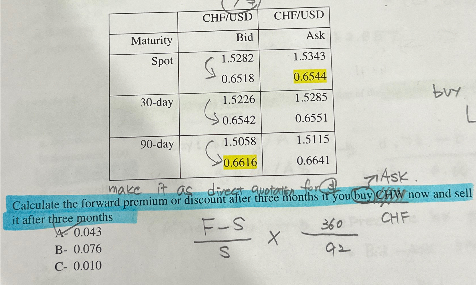 Solved make it as direct quotation for (3) ﻿TAsk.Calculate | Chegg.com