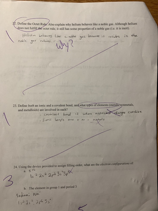 Solved 42. Deline the Octet Rulo. Also explain why helium | Chegg.com