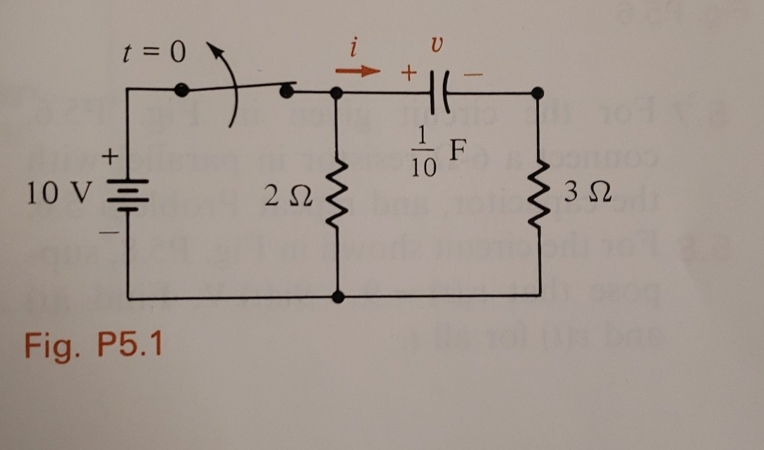 Solved 5.2 ﻿For the circuit shown in Fig. P5.1, ﻿replace the | Chegg.com