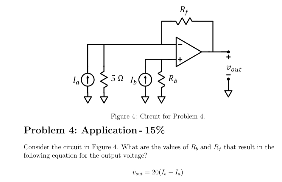 Solved Figure 4: Circuit for Problem 4.Problem 4: | Chegg.com