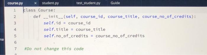 Solved Writing a class In this part, you will be working | Chegg.com
