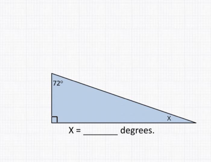 Solved 72° Х X= degrees. | Chegg.com