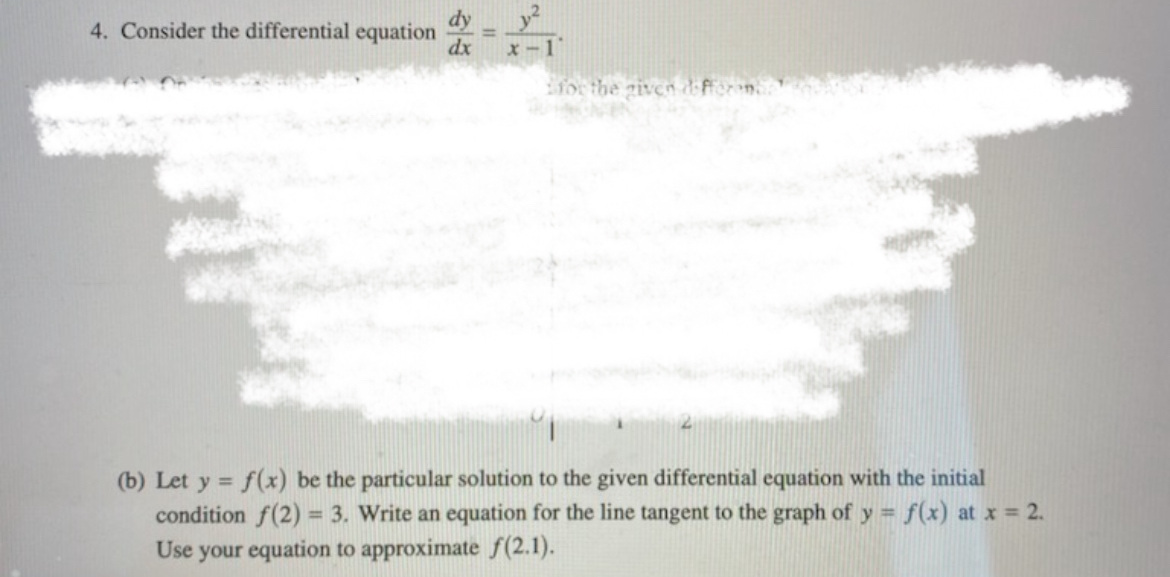Solved Consider the differential equation dydx=y2x-1.(b) | Chegg.com