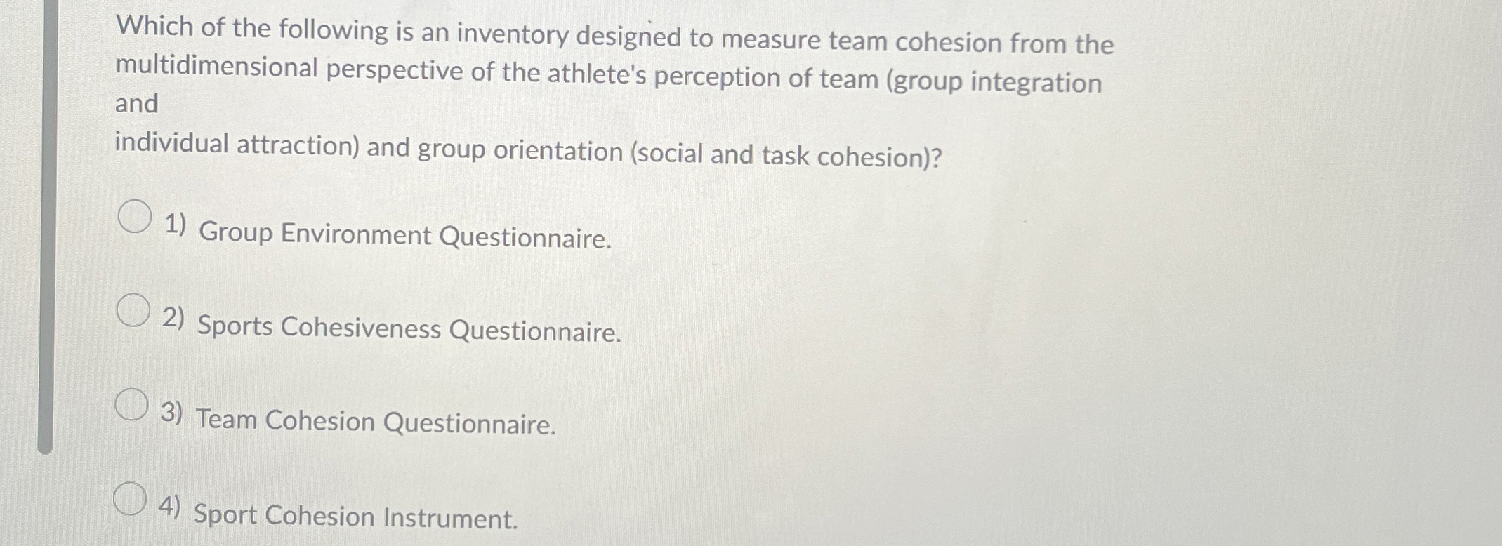 Solved Which of the following is an inventory designed to | Chegg.com