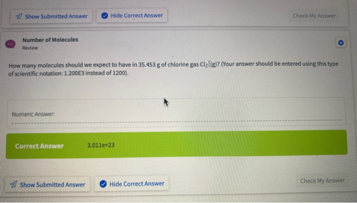 Solved Show Submitted Answer Hide Correct Answer Check My | Chegg.com
