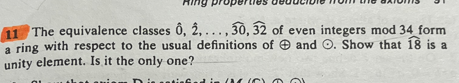 Solved 11 ﻿The equivalence classes | Chegg.com