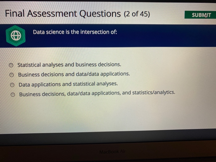 Solved of visualization Fundamentals Certificate Final | Chegg.com