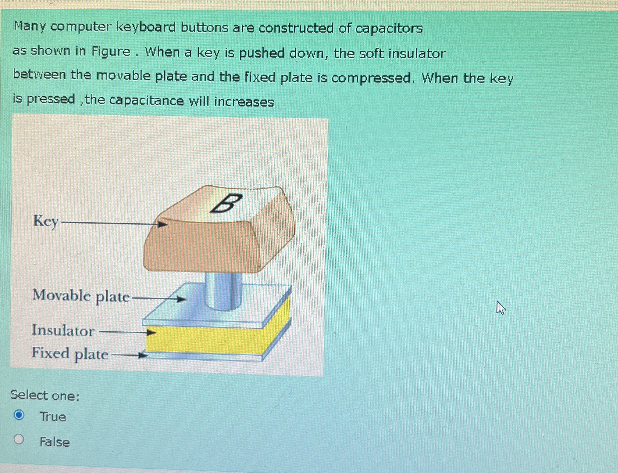 Solved Many computer keyboard buttons are constructed of | Chegg.com