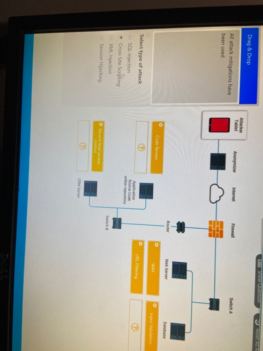 Solved OSNOW Question Reset AA Drag & Drop Attacker Tablet | Chegg.com