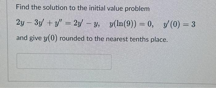 Solved Find the solution to the initial value problem | Chegg.com