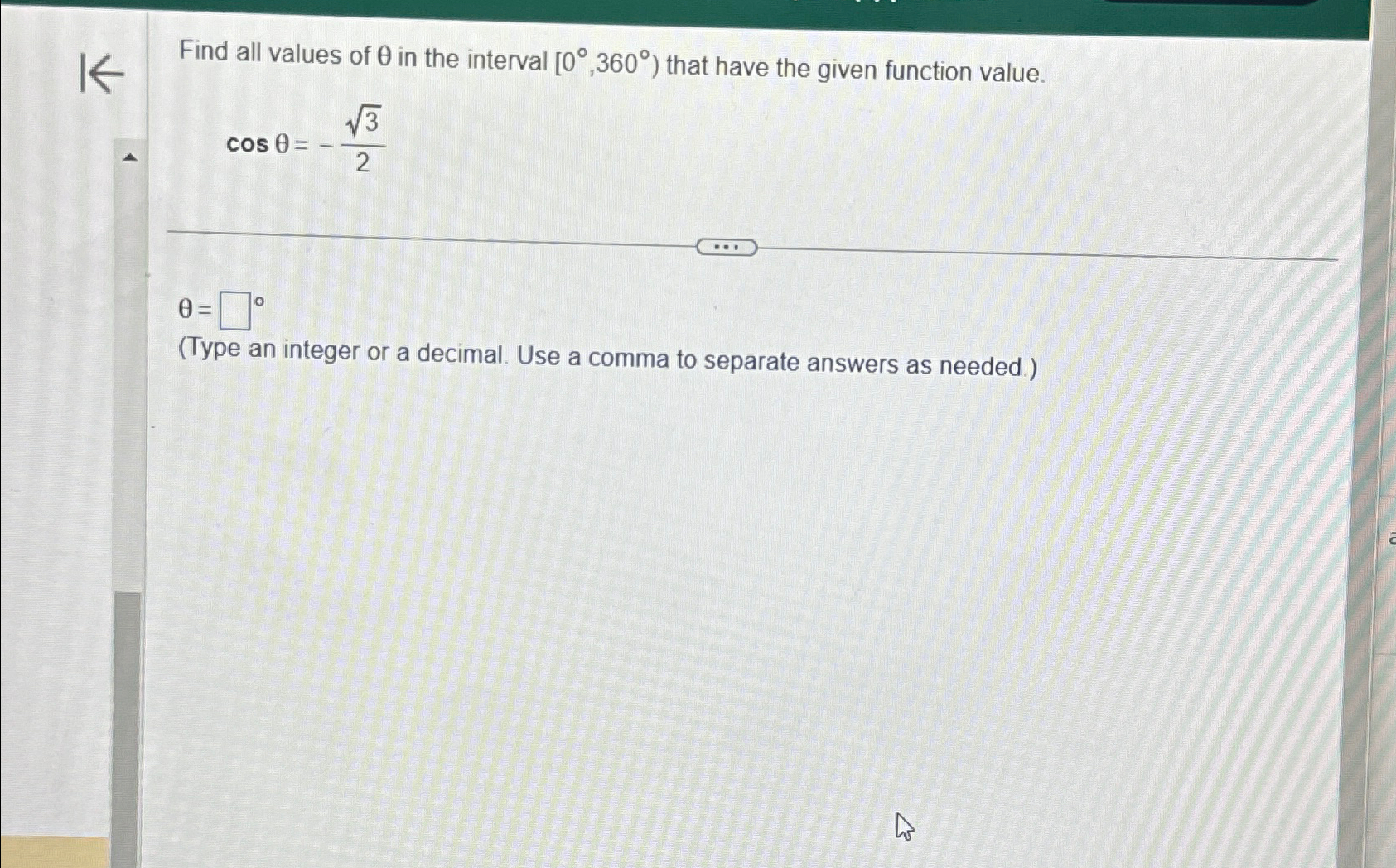 Solved Find all values of θ ﻿in the interval [0°,360°) ﻿that | Chegg.com