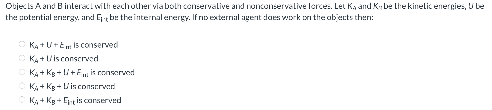Solved Objects A and B ﻿interact with each other via both | Chegg.com
