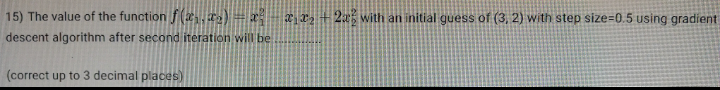 Solved The value of the function f(x1,x2)=x12,x1x2+2x22 | Chegg.com