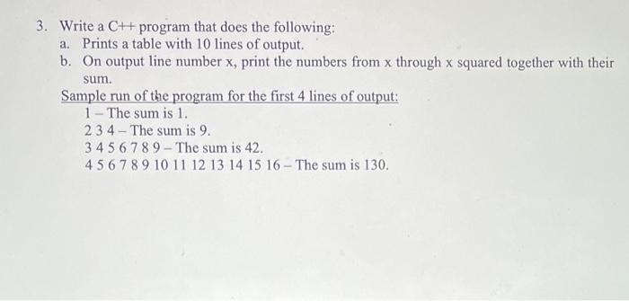 Solved 3. Write a C++ program that does the following: a. | Chegg.com