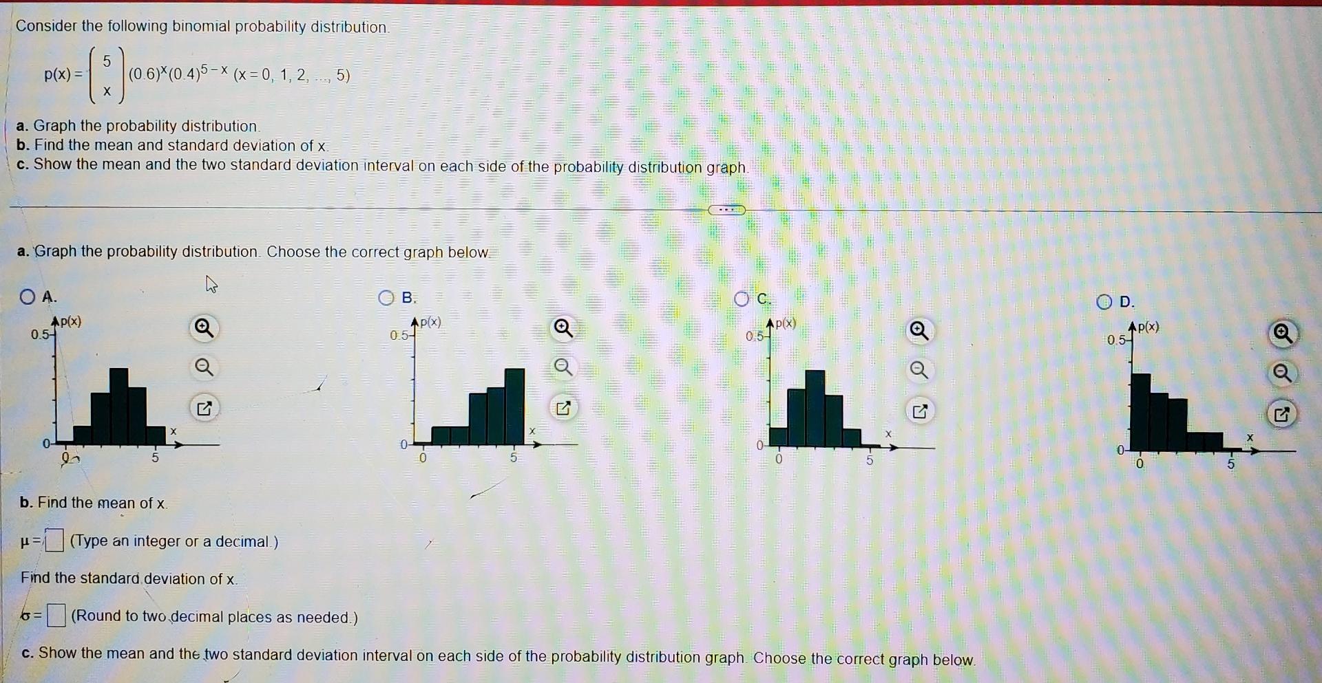 Solved Consider the following binomial probability | Chegg.com