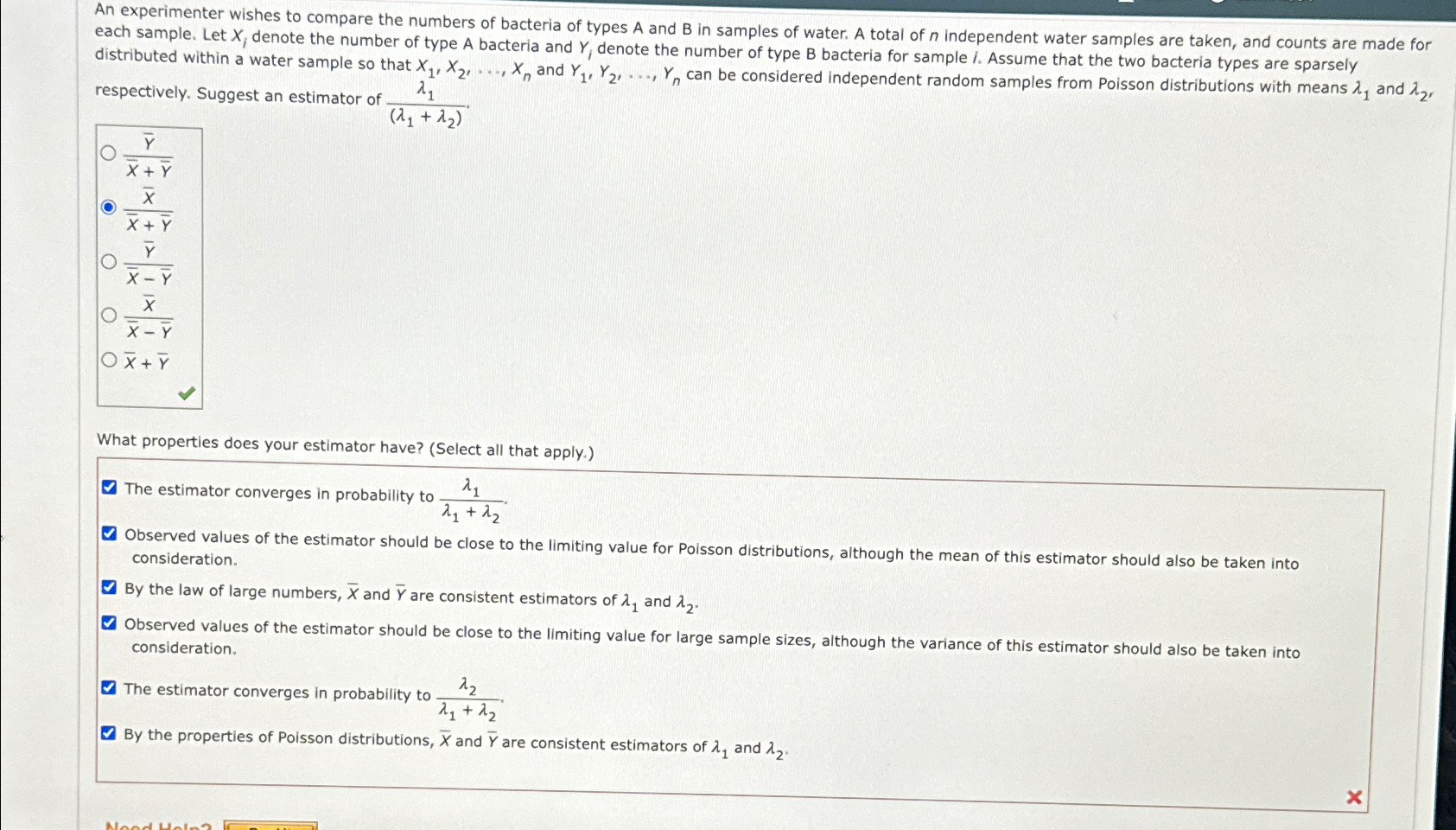Solved An experimenter wishes to compare the numbers of | Chegg.com
