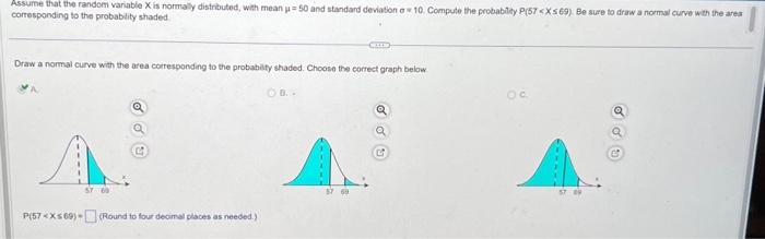 Solved Draw a nomal curve with the area corresponding to the | Chegg.com