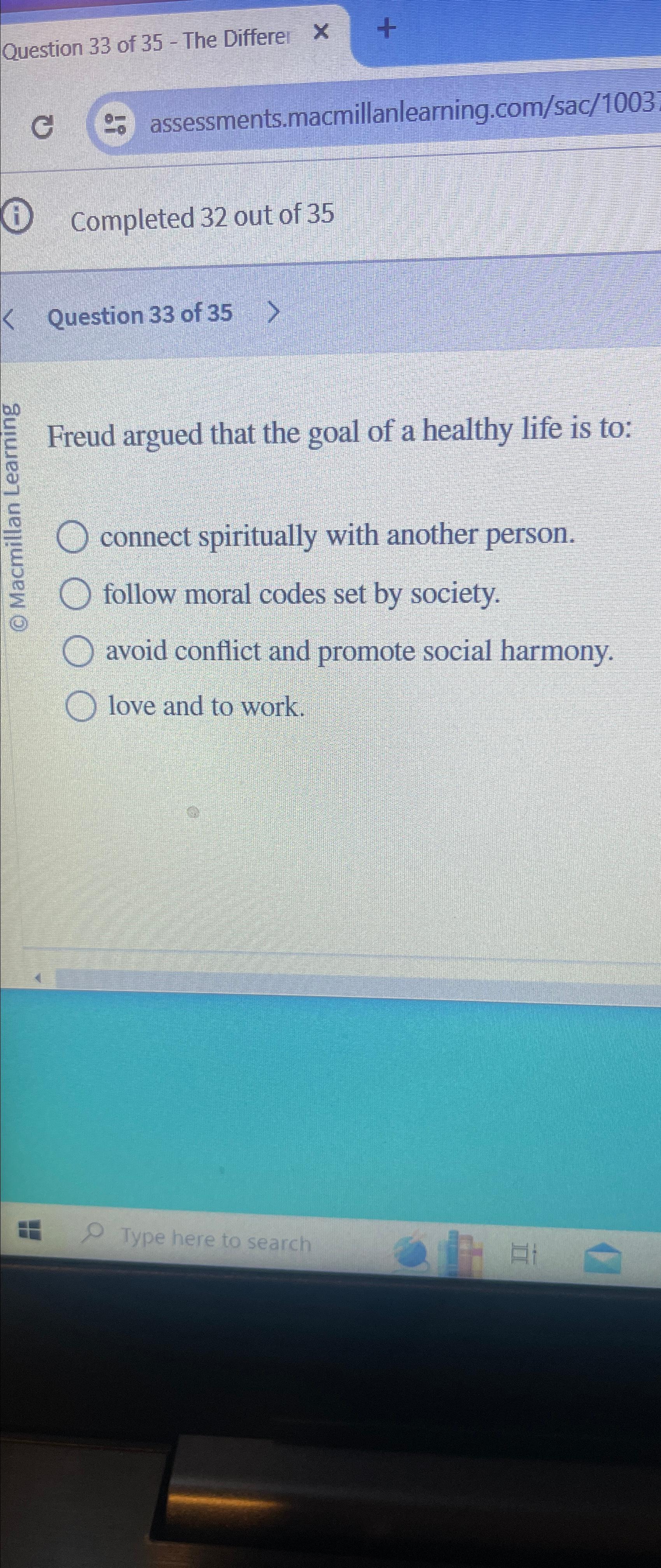 Solved Question 33 ﻿of 35 - ﻿The | Chegg.com