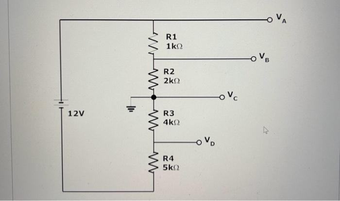 Solved For the circuit shown below, calculate: a. VA b. VB | Chegg.com