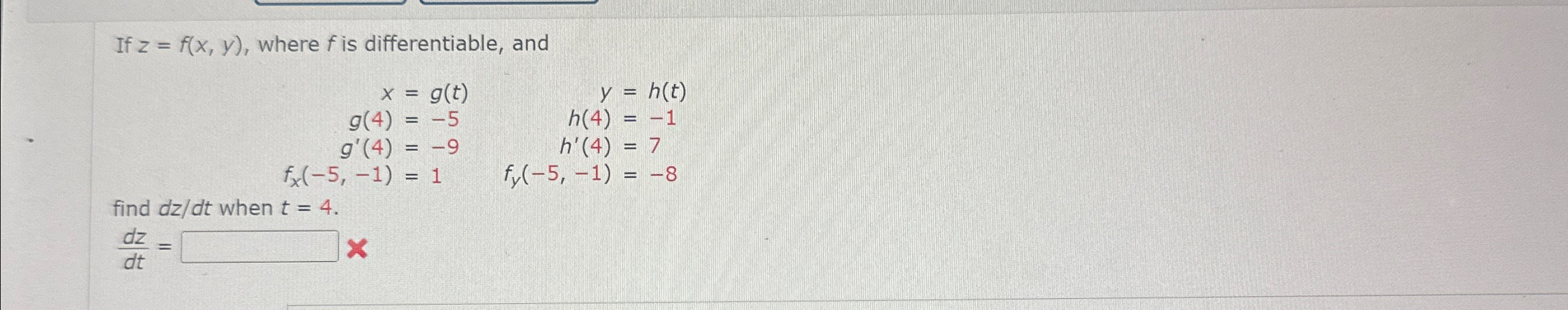 Solved If z=f(x,y), ﻿where f ﻿is differentiable, | Chegg.com
